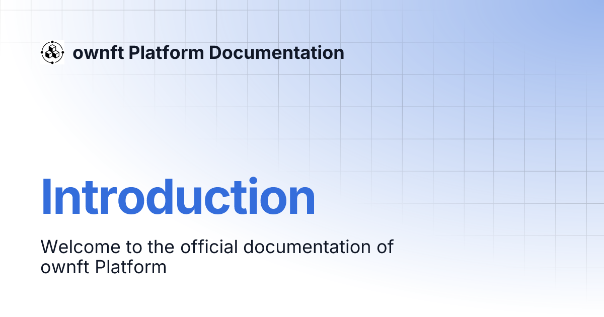 Introduction | ownft Platform Documentation